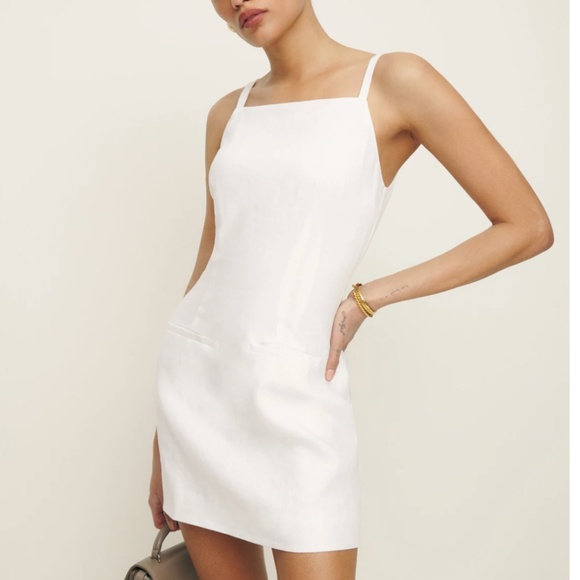 Reformation | Dresses | Reformation Phillipa Linen Mini Dress White ...